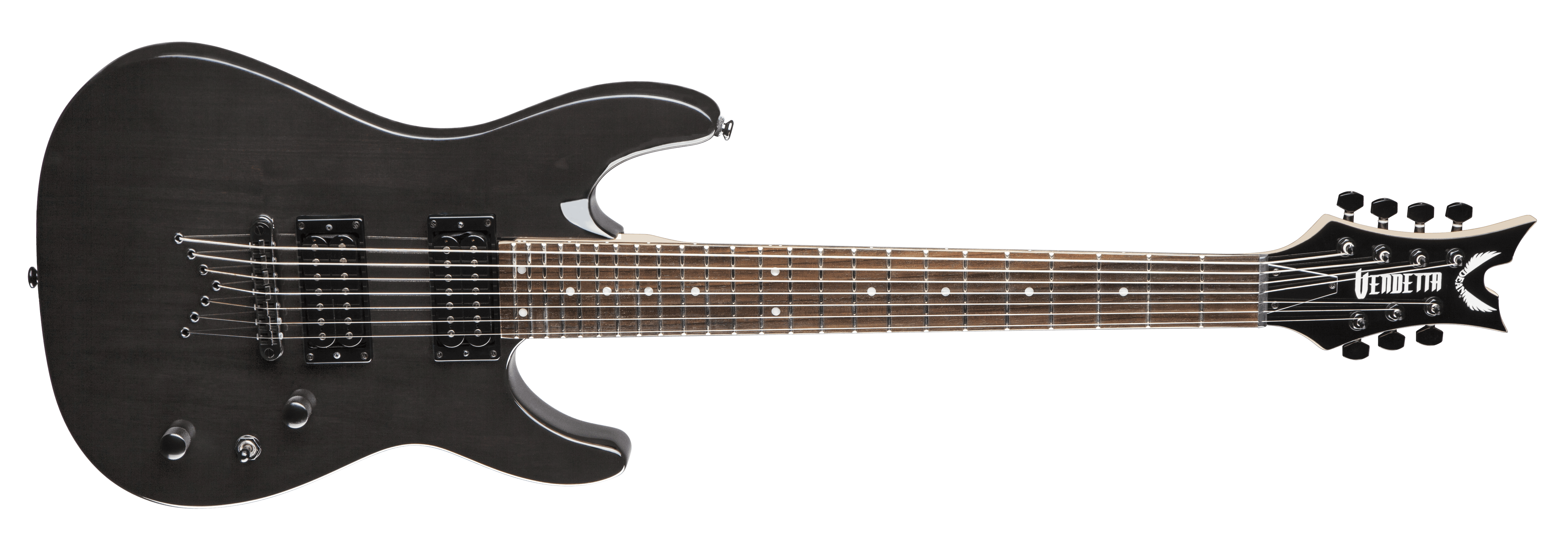 Vendetta XM 7 String - Trans Black | Dean Guitars